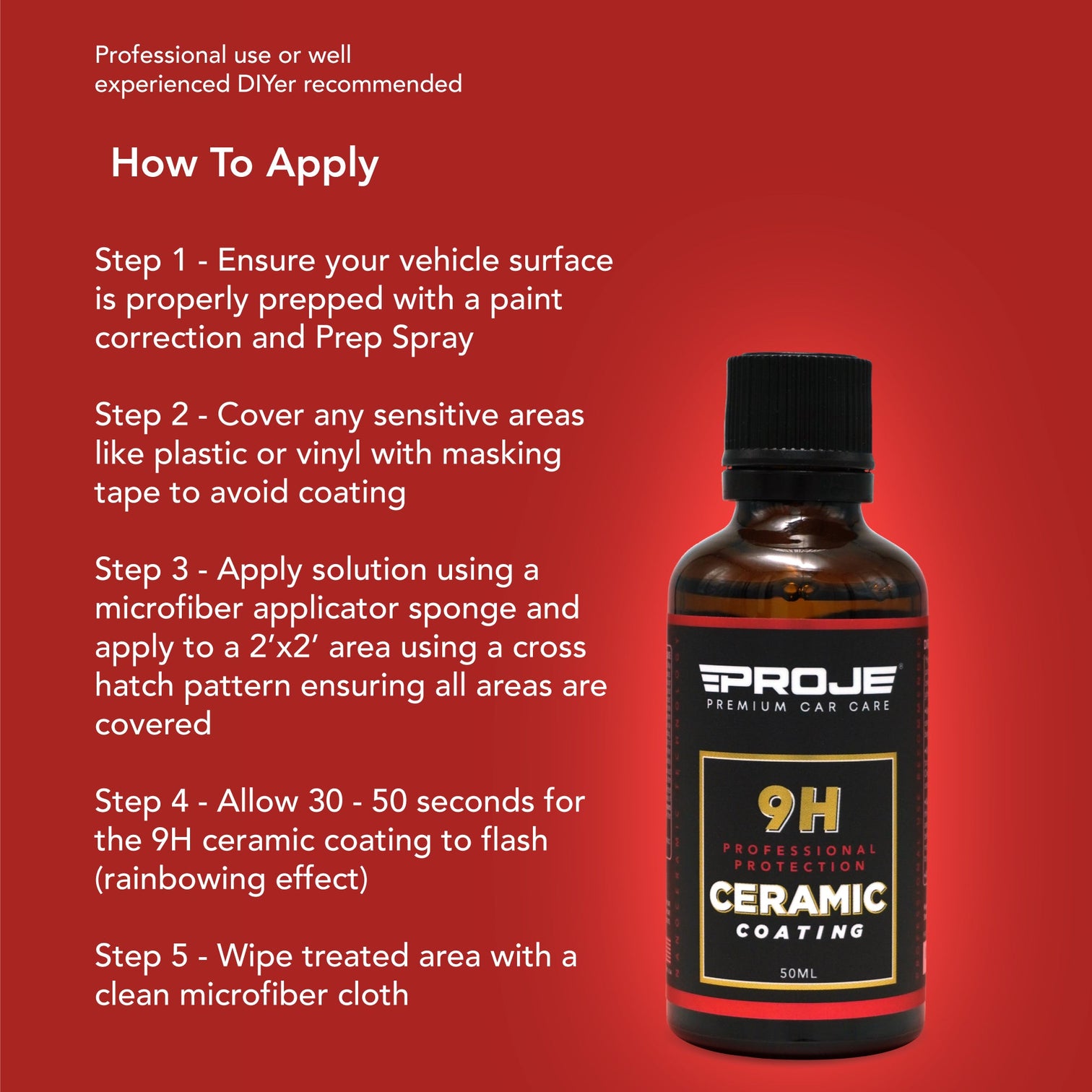 9H Professional Ceramic Coating for Cars | Proje Products